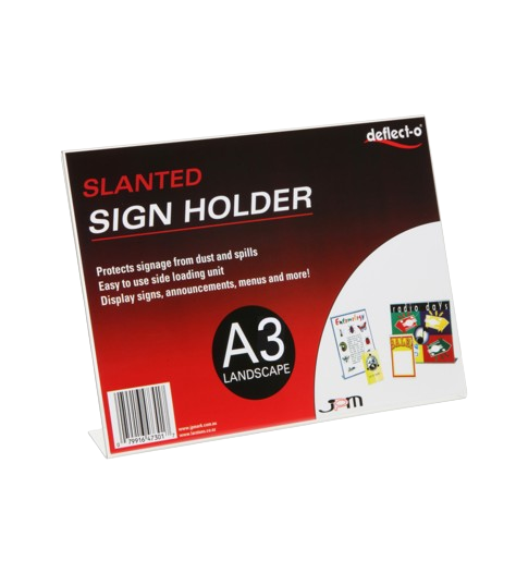Single Sided Slanted Sign Holders - Woodrobson